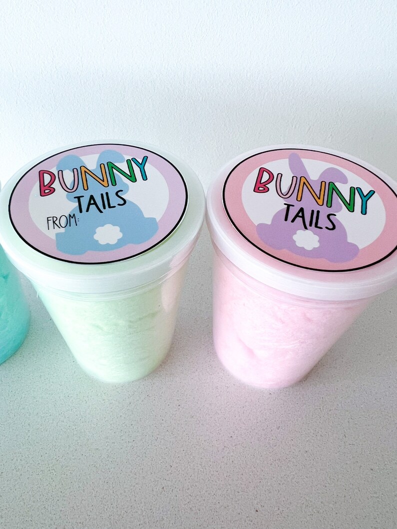 Easter Gift Tags Bunny Tails Cotton Candy Marshmallows - Etsy