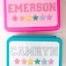 Personalized Pencil Box, Preppy Star Design, Art Gift - Etsy