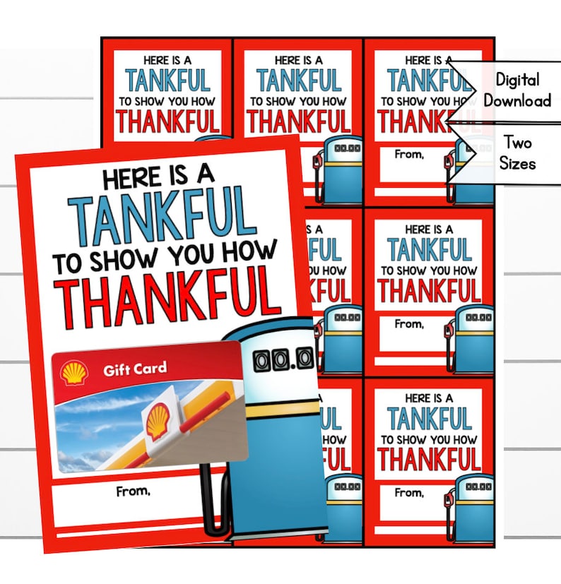 Teacher Thank You Gas Gift Card Holder Printable (digital Download) - Etsy