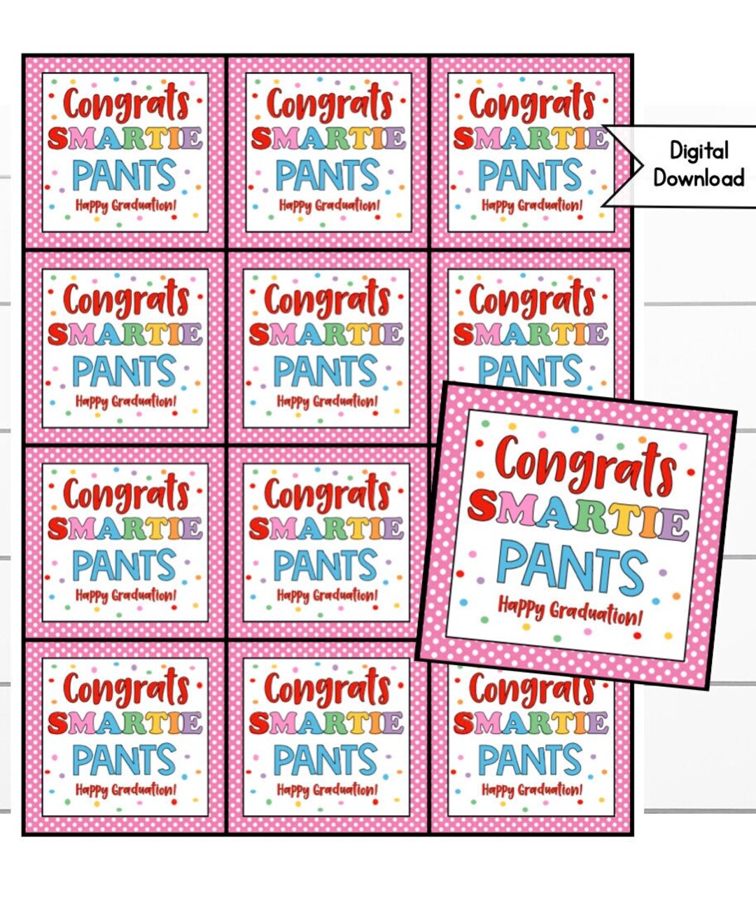 Graduation Smarties Gift End of Year, Summer Theme, Kindergarten ...