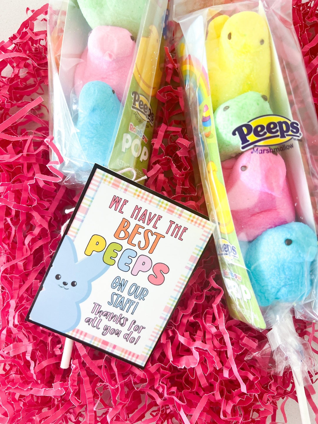 Easter Peeps Printable Gift Tags: Staff Appreciation (PDF) - Etsy