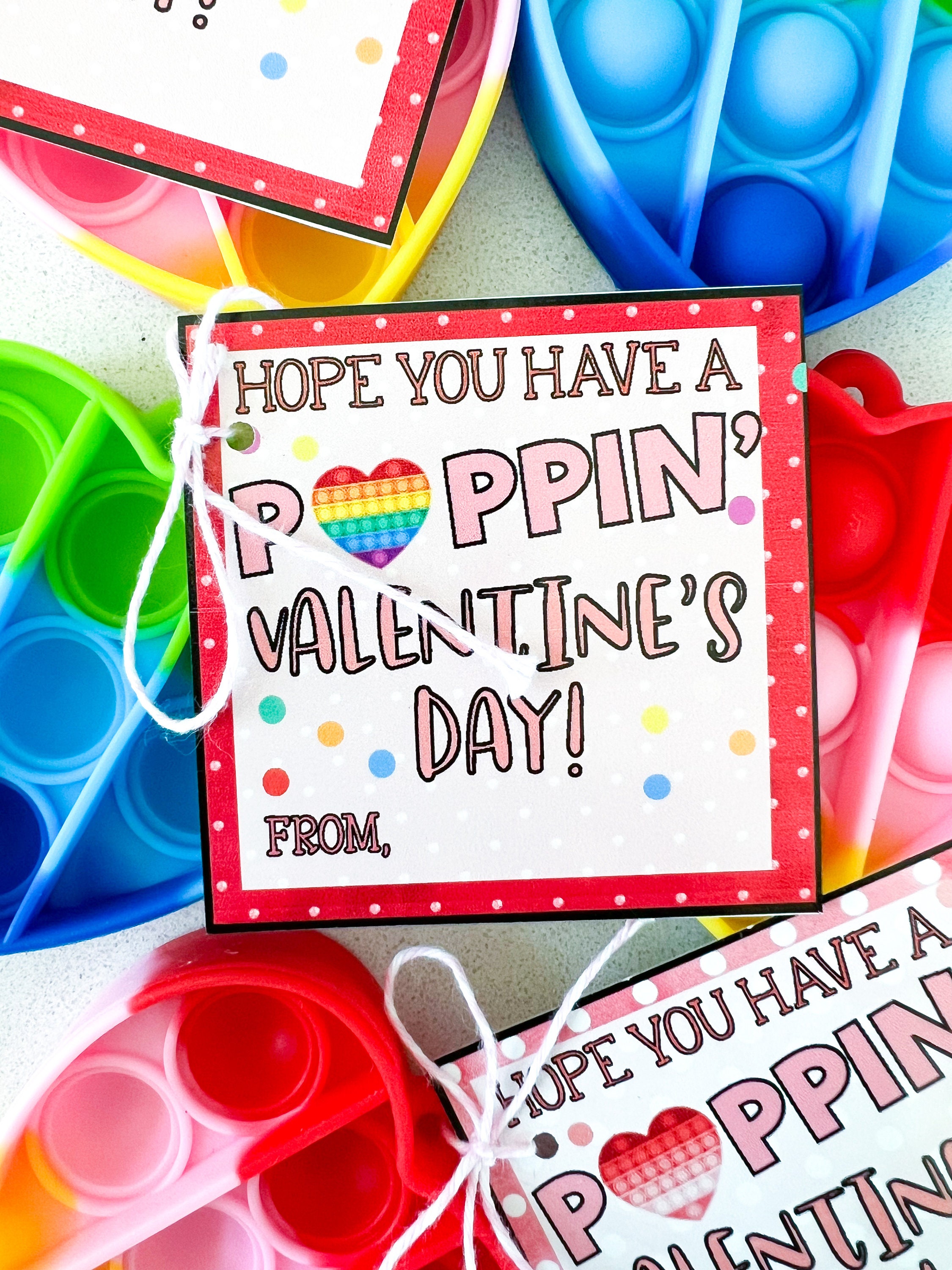 Pop It Valentine Printable, Classroom Gift Tag (digital Download) - Etsy