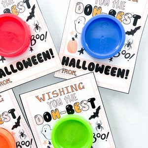 Halloween Playdoh Class Gift, Printable, Preschool Gift, Kindergarten ...