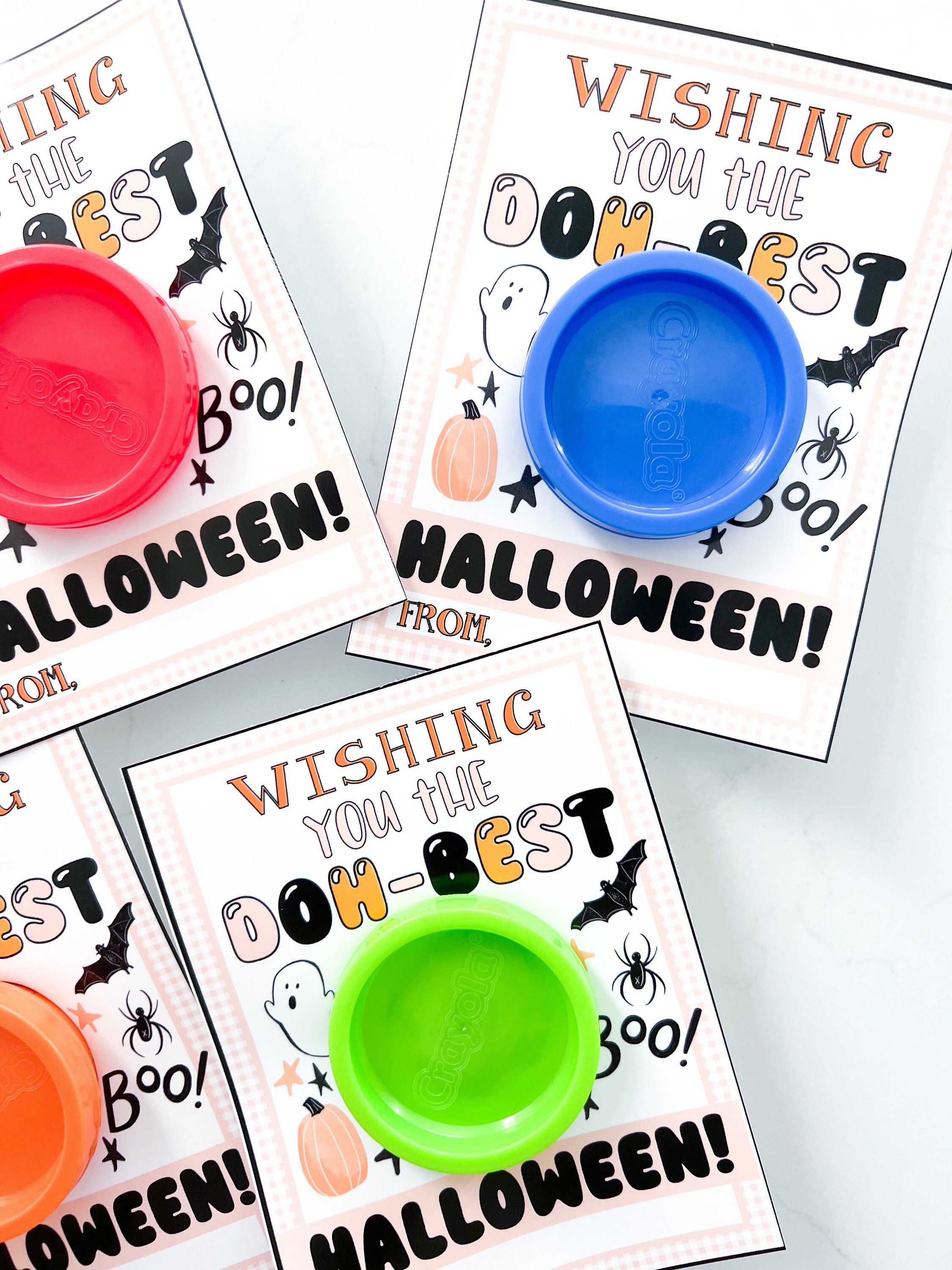 Halloween Playdoh Gift Tag: Printable Class Exchange (digital Download ...