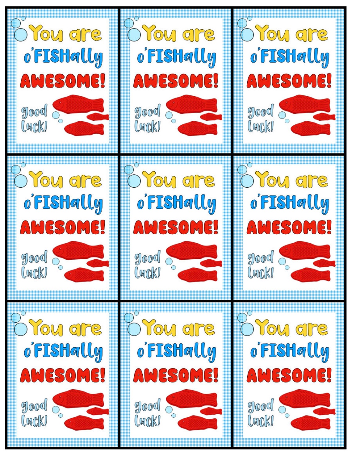 Testing Tag Swedish Fish You Are Officially Awesome Testing - Etsy