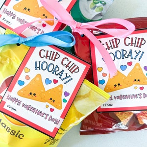 Valentine Chips Class Gift, Printable, Preschool Gift, Kindergarten ...