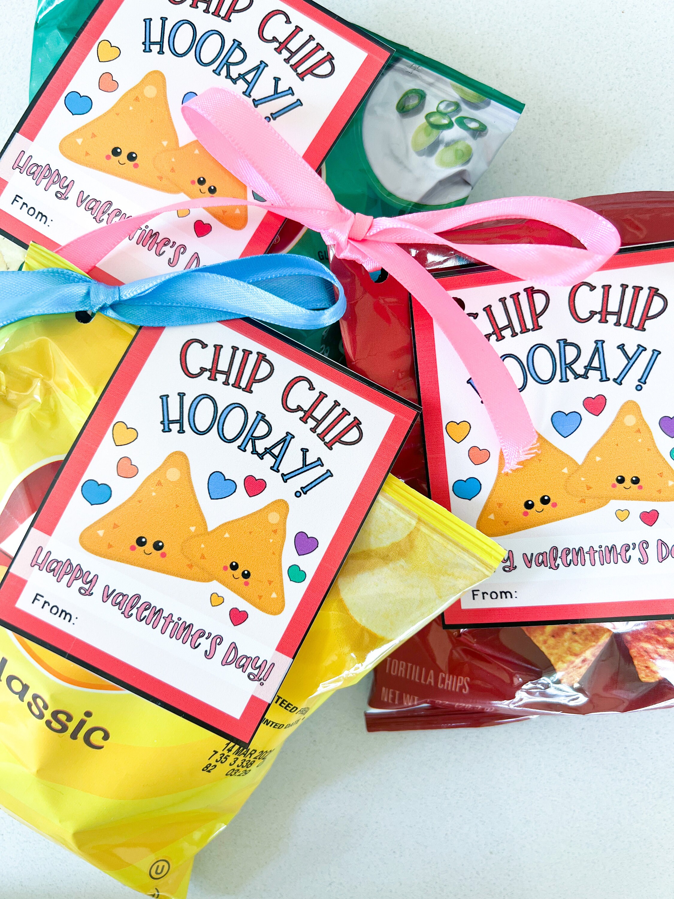 Valentine Chips Gift Tag: Printable Classroom Exchange (digital ...