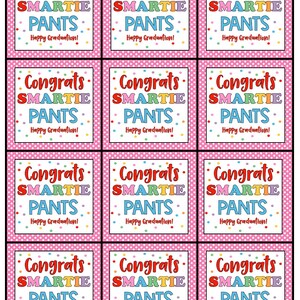 Graduation Smarties Gift End of Year, Summer Theme, Kindergarten ...