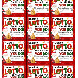 Christmas Lotto Gift Card Holder: Teacher Appreciation Printable ...