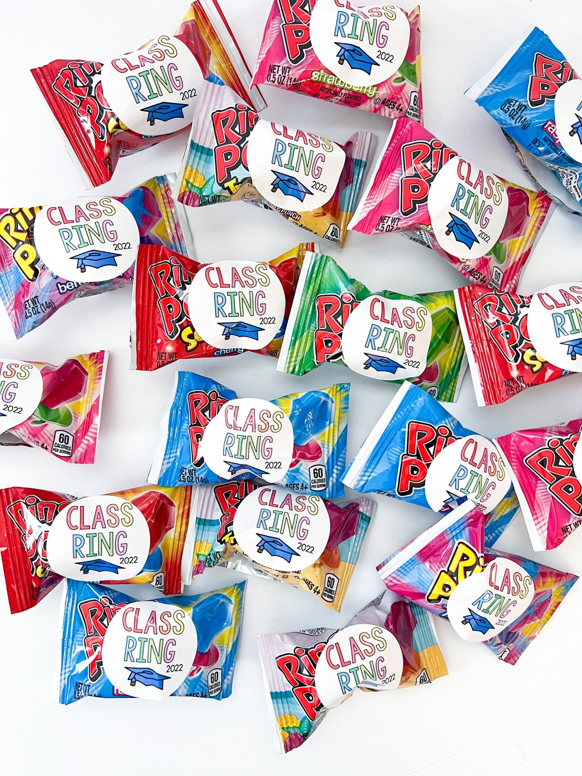 PRINTED Class Ring 2" Stickers - Kindergarten Graduation, Pre-k ...