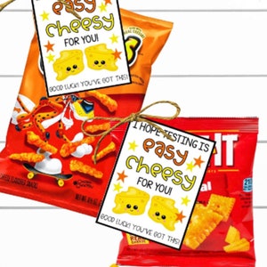 Cheesy Testing Day Gift Tags: Printable Snack Tags (digital Download ...