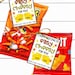 Cheesy Testing Day Gift Tags: Printable Snack Tags (digital Download ...