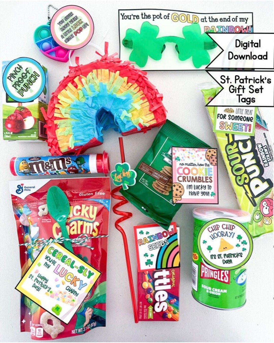 St. Patrick's Day "lucky" Care Package Gift Set TAGS, College Package ...