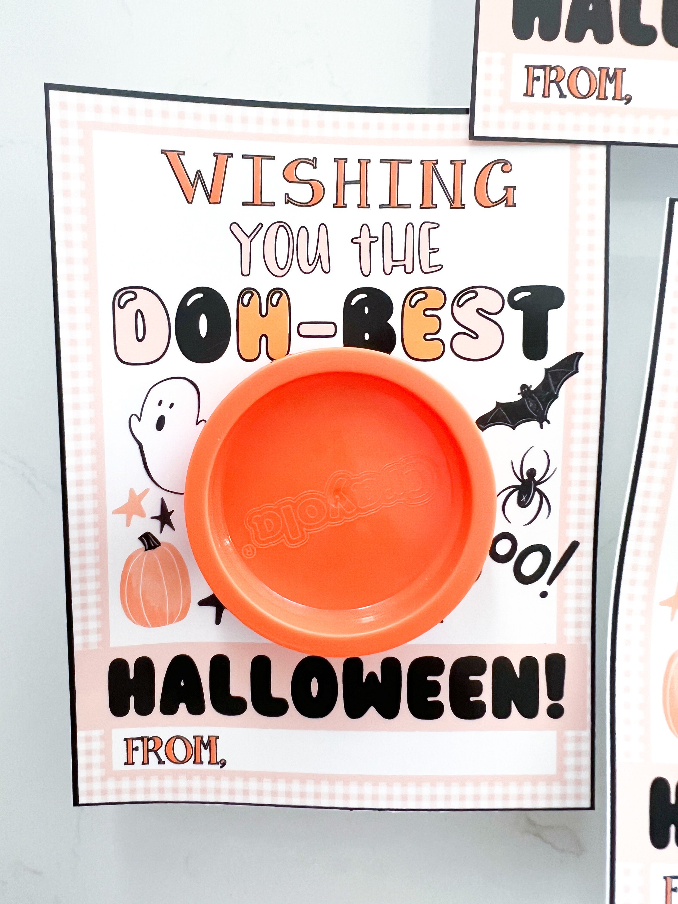 Halloween Playdoh Gift Tag: Printable Class Exchange (digital Download ...