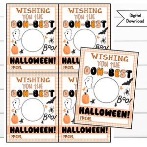 Halloween Playdoh Class Gift, Printable, Preschool Gift, Kindergarten ...