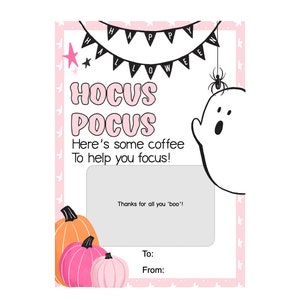 Halloween Gift Card Holder, Business Employee Tag, Teacher Gift, Thanks ...