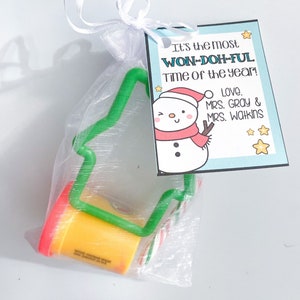 Playdoh Gift Tag, Christmas Tree, Snowman Playdough, Gift Tag, for Kids ...