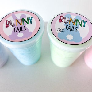Easter Gift Tags, Bunny Tails Cotton Candy, Marshmallows, Digital ...