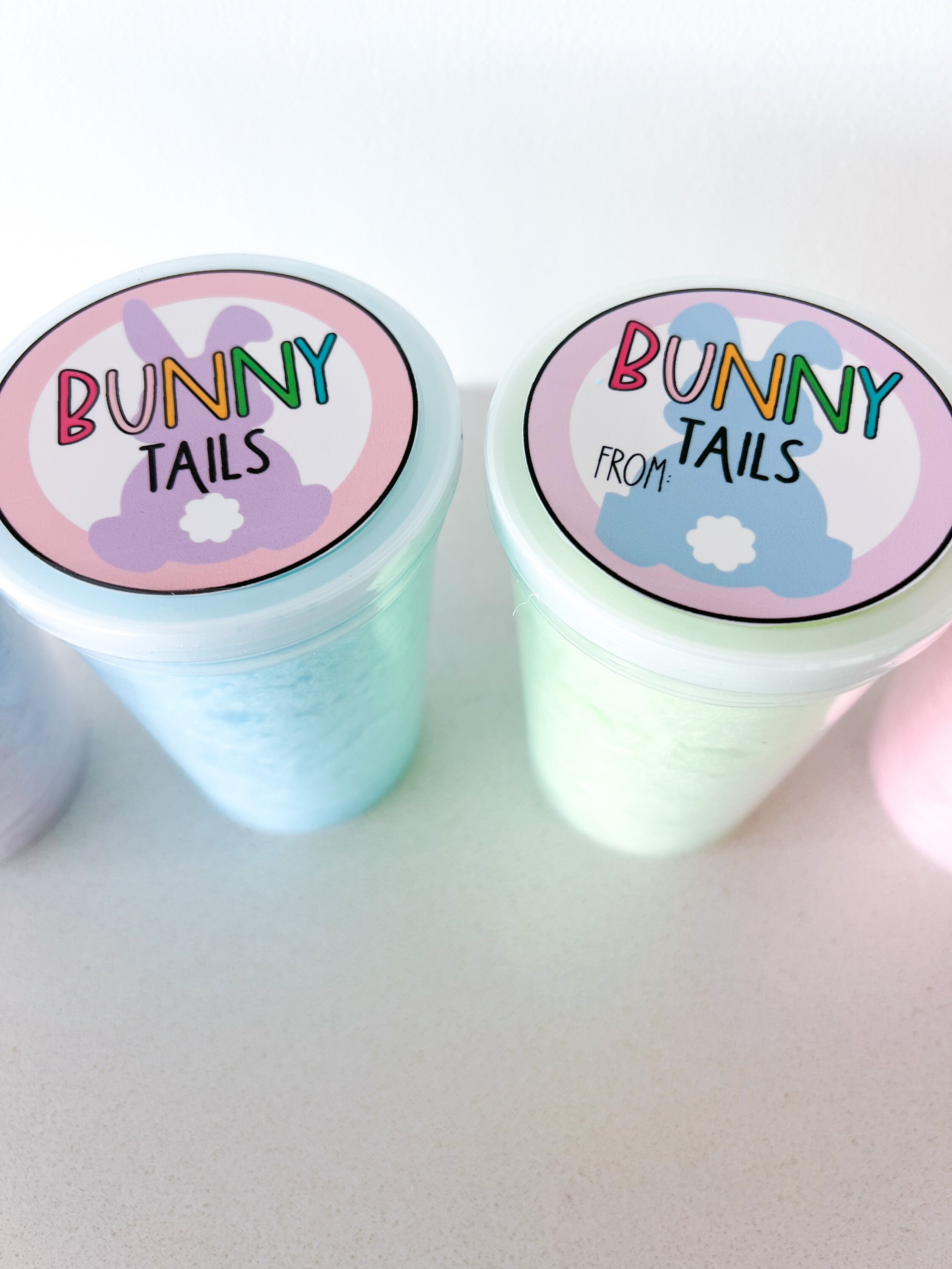 Easter Gift Tags Bunny Tails Cotton Candy Marshmallows - Etsy