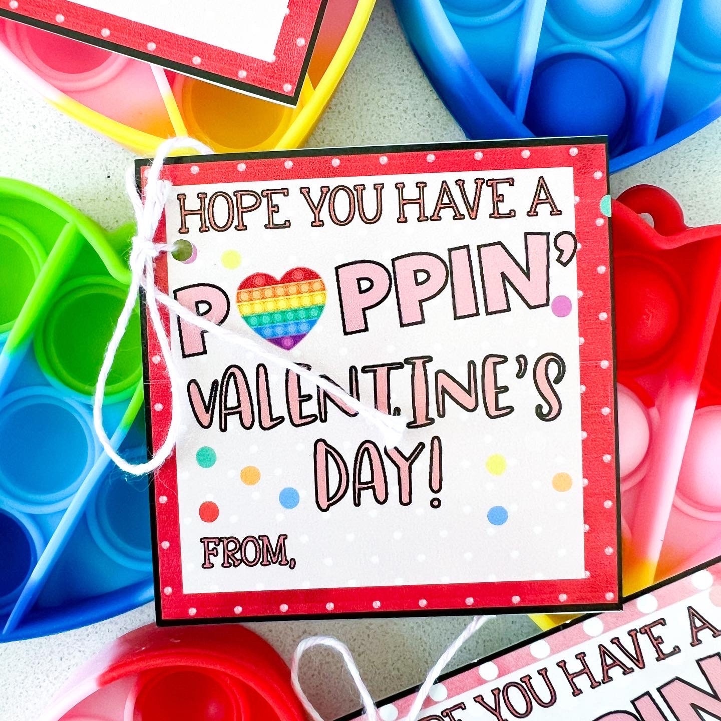 Pop It Valentine Printable, Classroom Gift Tag (digital Download) - Etsy