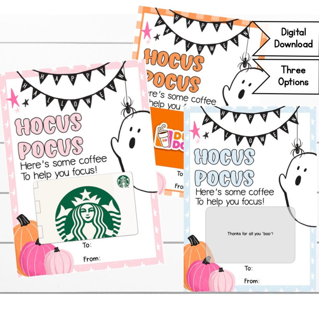 Halloween Gift Card Holder, Business Employee Tag, Teacher Gift, Thanks ...