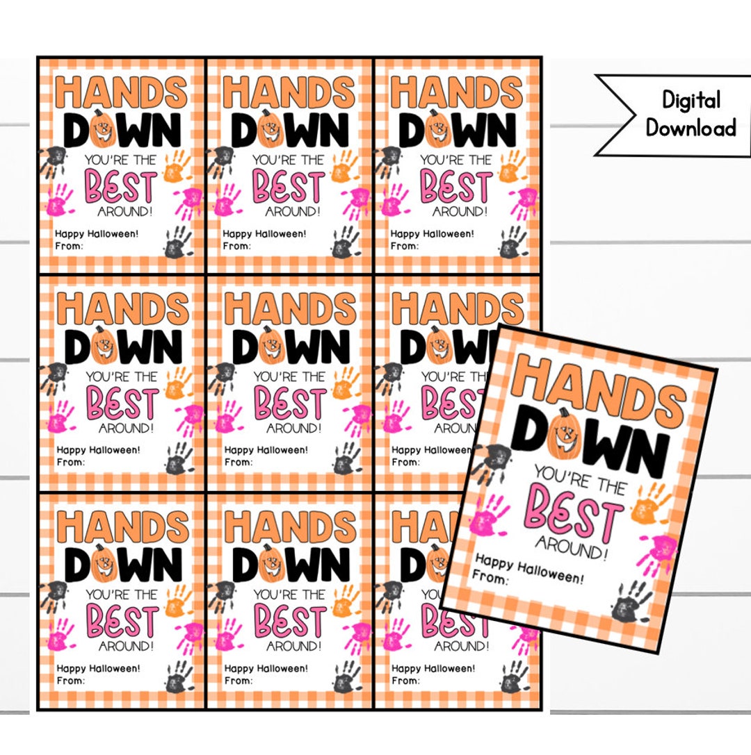 Halloween Soap Tag, Hands Down the Best Around, Teacher, Sanitizer ...