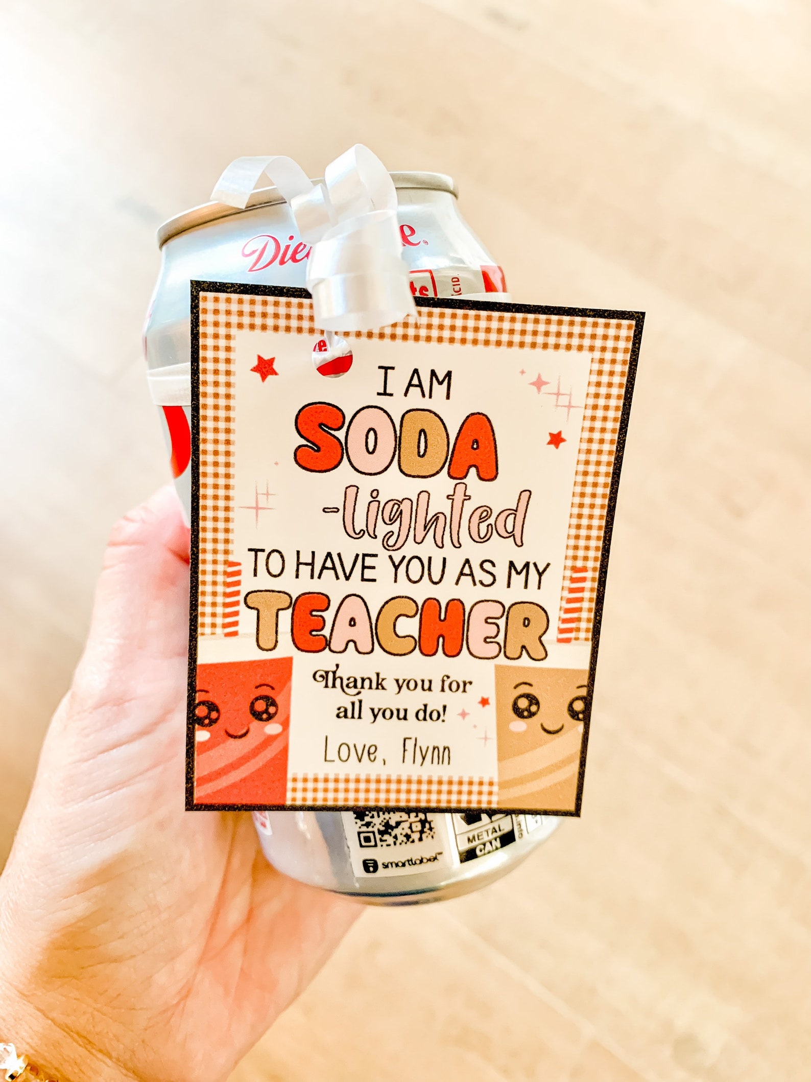Teacher Appreciation Soda Gift Tags: Printable Thank You (digital ...