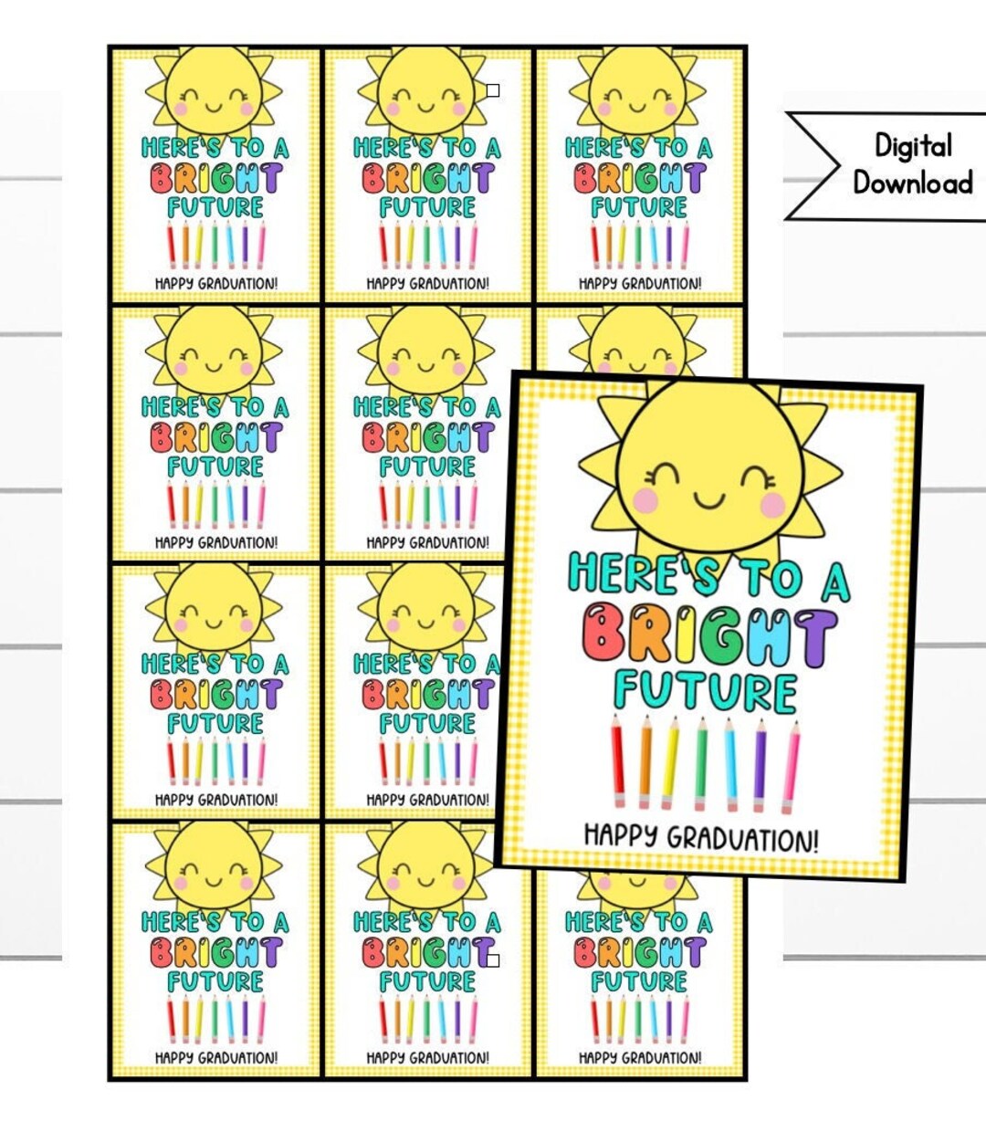 Here's to A Bright Future Happy Graduation, Preschool, Pre-k ...