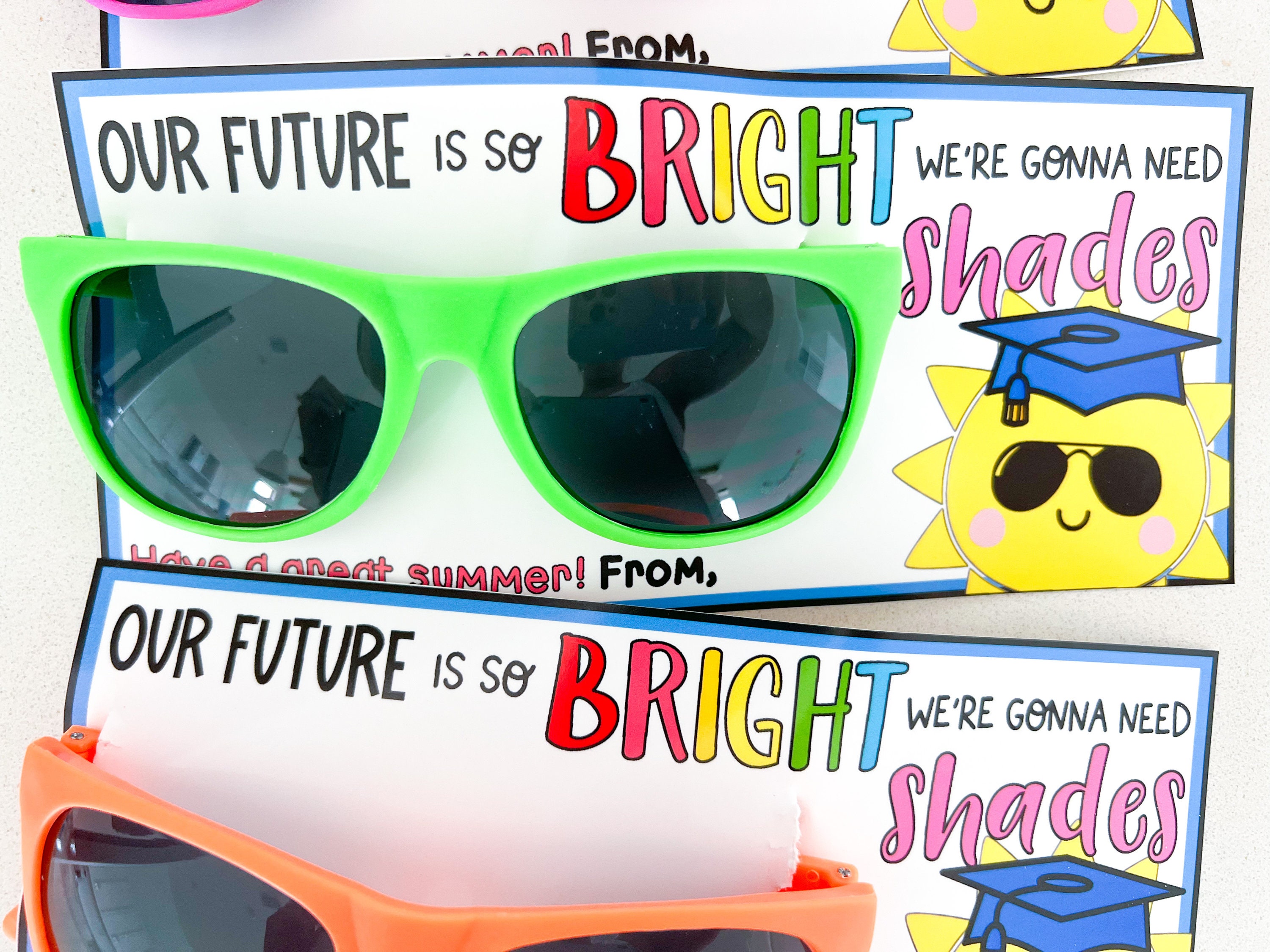 Graduation Sunglasses Gift Tag: End of Year Printable (digital Download ...
