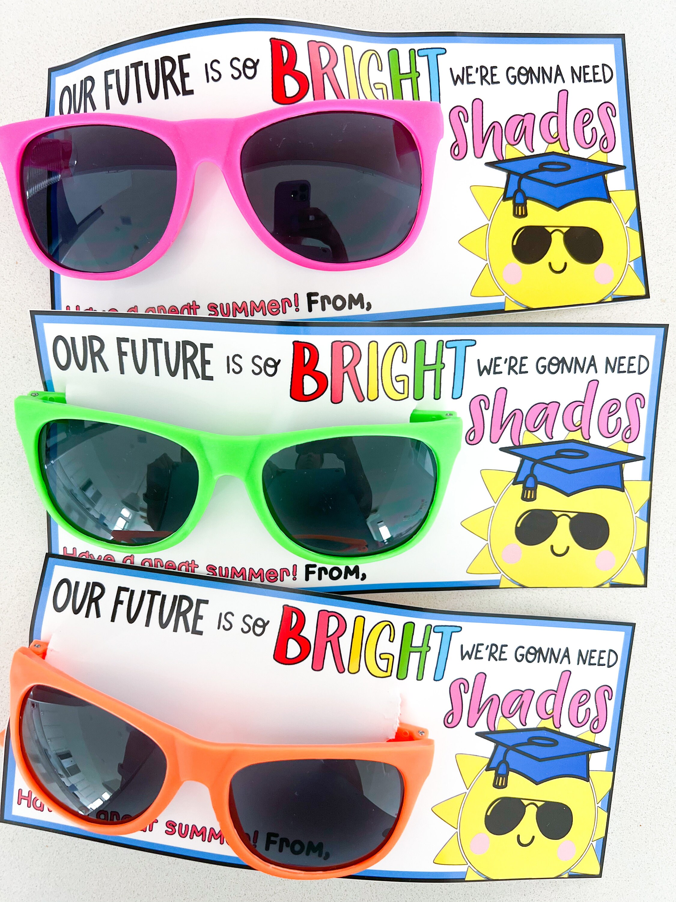 Graduation Sunglasses Gift Tag: End of Year Printable (digital Download ...