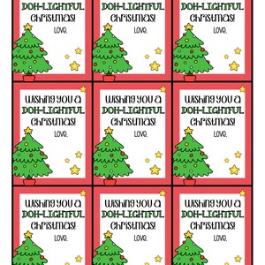 Playdoh Gift Tag, Christmas Tree, Snowman Playdough, Gift Tag, for Kids ...