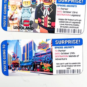 Surprise Legoland Ticket: Personalized Vacation Reveal (digital ...