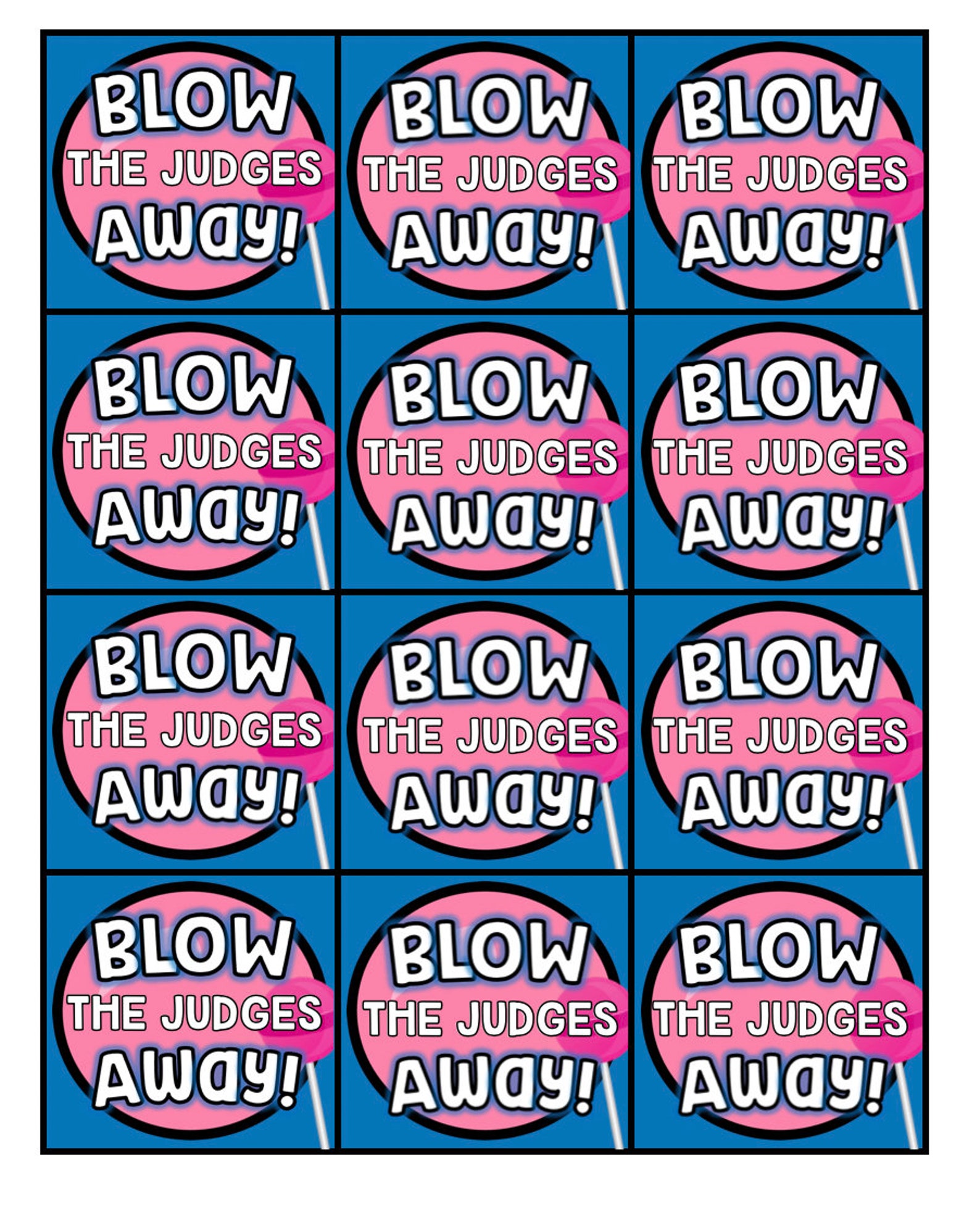 Cheerleading Blow Pop Tags: Good Luck Gift, Sports Team (digital ...