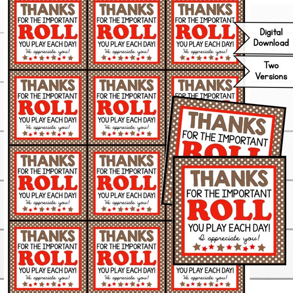 Tootsie Roll Thank You Tags - Etsy