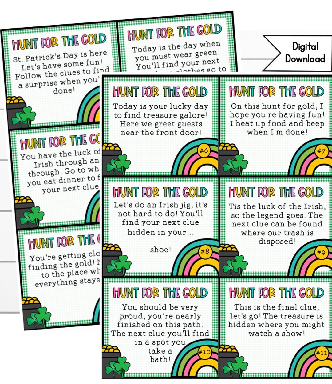 Leprechaun Scavenger Hunt St Patricks Day, Hunt for Gold, Fun ...