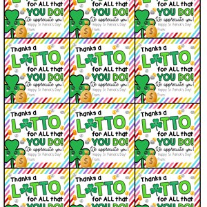 St. Patrick's Day Lotto Gift Card Holder, Appreciation Lottery ...