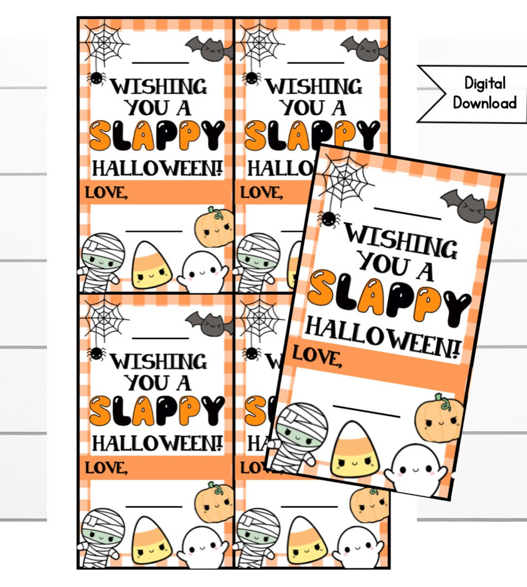 Halloween Slap Bracelet Class Gift, Printable, Preschool Gift ...
