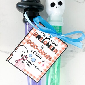 Halloween Bubbles Tag, Fall Gift for Kids, Halloween Treats, Class ...