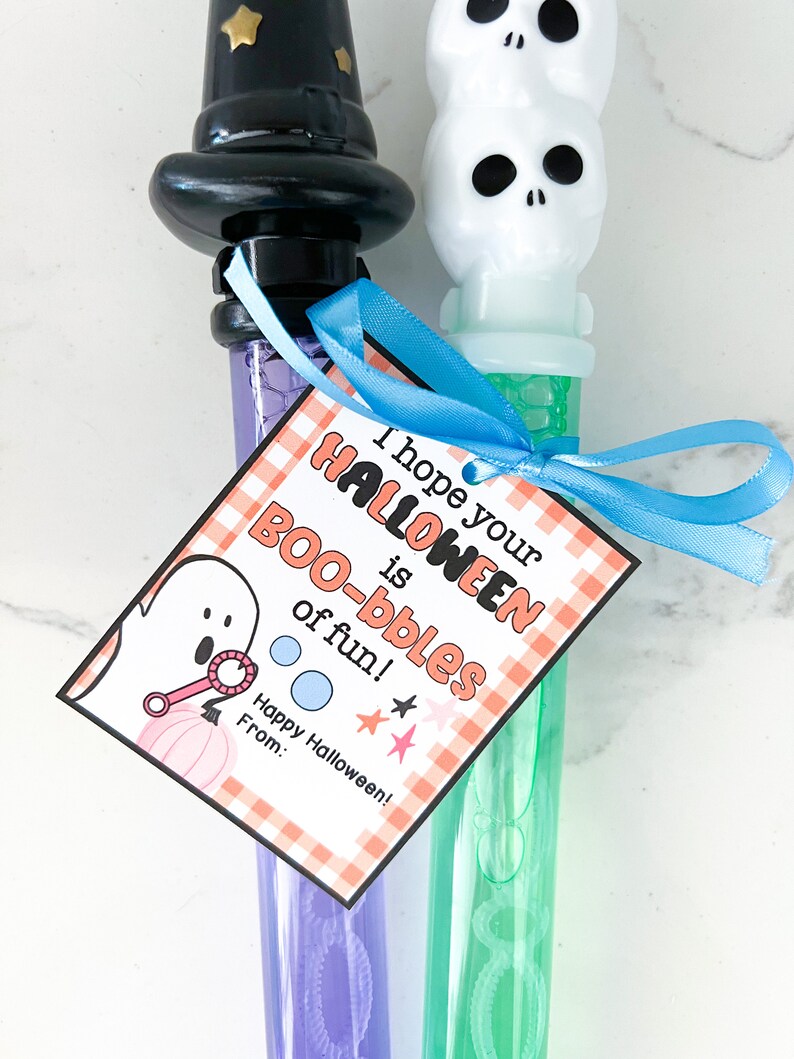 Halloween Bubbles Tag: Printable Fall Party Favor (digital Download) - Etsy