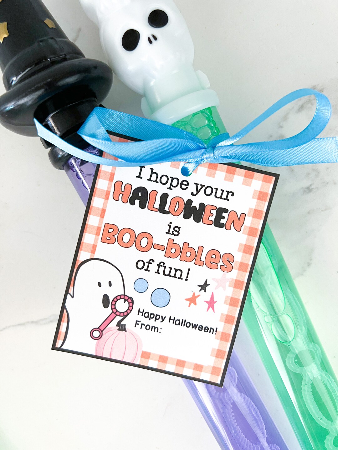 Halloween Bubbles Tag, Fall Gift for Kids, Halloween Treats, Class ...
