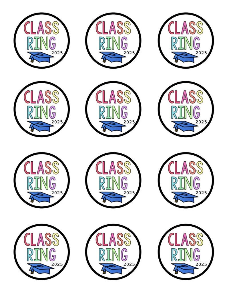 Class Ring Stickers - Graduation Party Favors, End of Year Gift - Etsy
