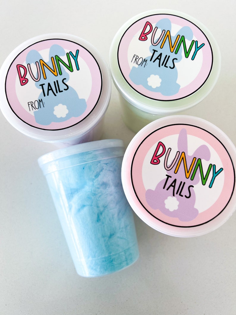 Easter Gift Tags Bunny Tails Cotton Candy Marshmallows - Etsy