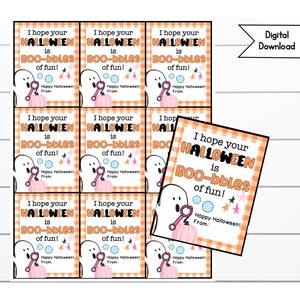 Halloween Bubbles Tag, Fall Gift for Kids, Halloween Treats, Class ...