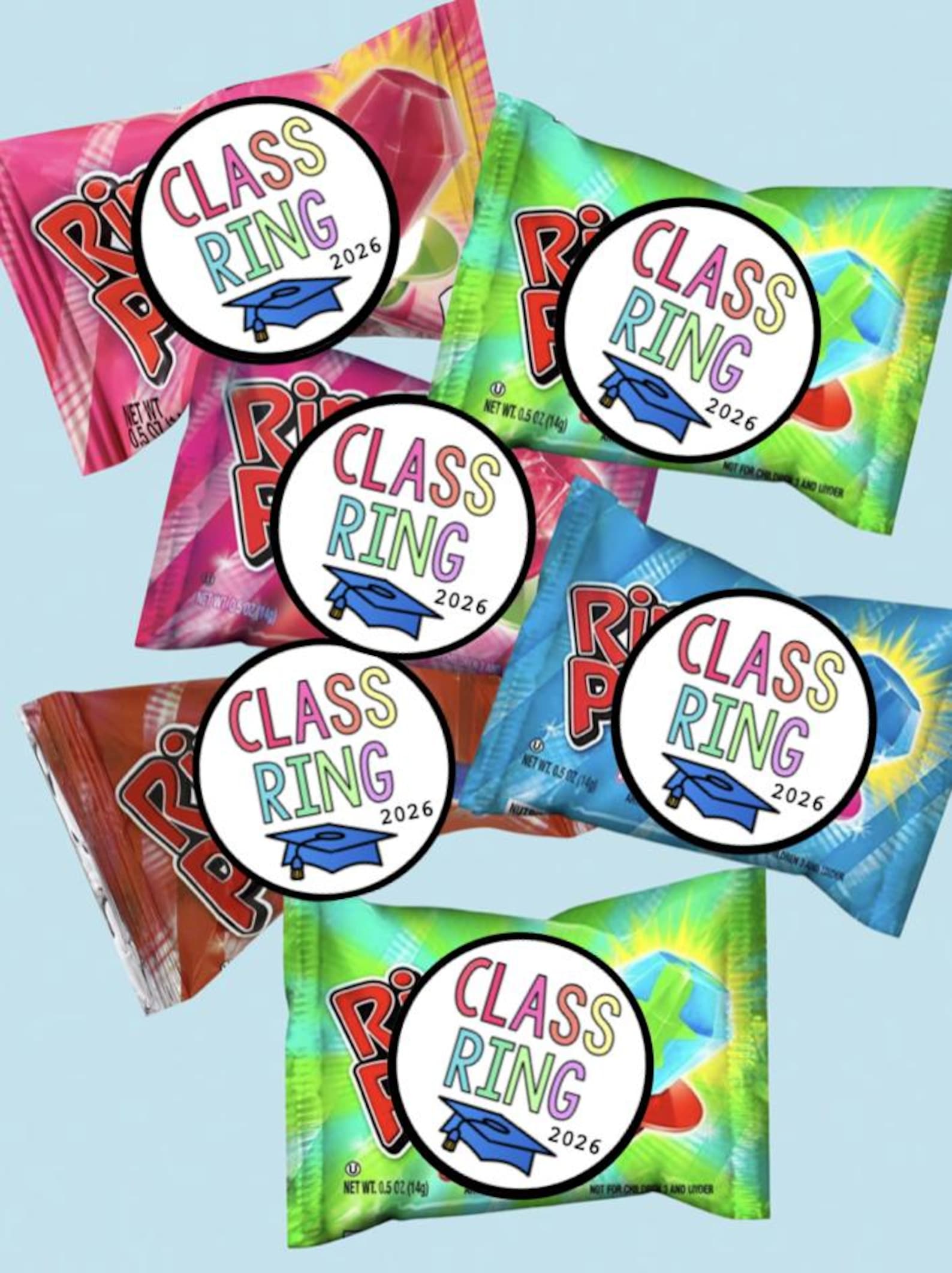 Class Ring Stickers - Graduation Party Favors, End of Year Gift - Etsy