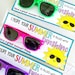 Summer Sunglasses Gift Tag: End of Year Printable (digital Download) - Etsy
