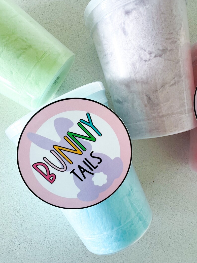 Easter Gift Tags Bunny Tails Cotton Candy Marshmallows - Etsy