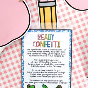 Digital Ready Confetti, Night Before School, First Day of School Tag ...