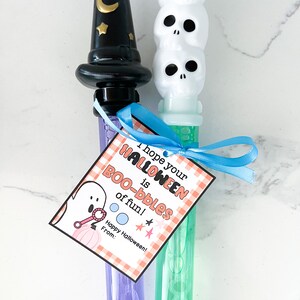 Halloween Bubbles Tag, Fall Gift for Kids, Halloween Treats, Class ...