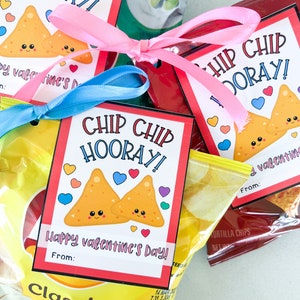 Valentine Chips Class Gift, Printable, Preschool Gift, Kindergarten ...