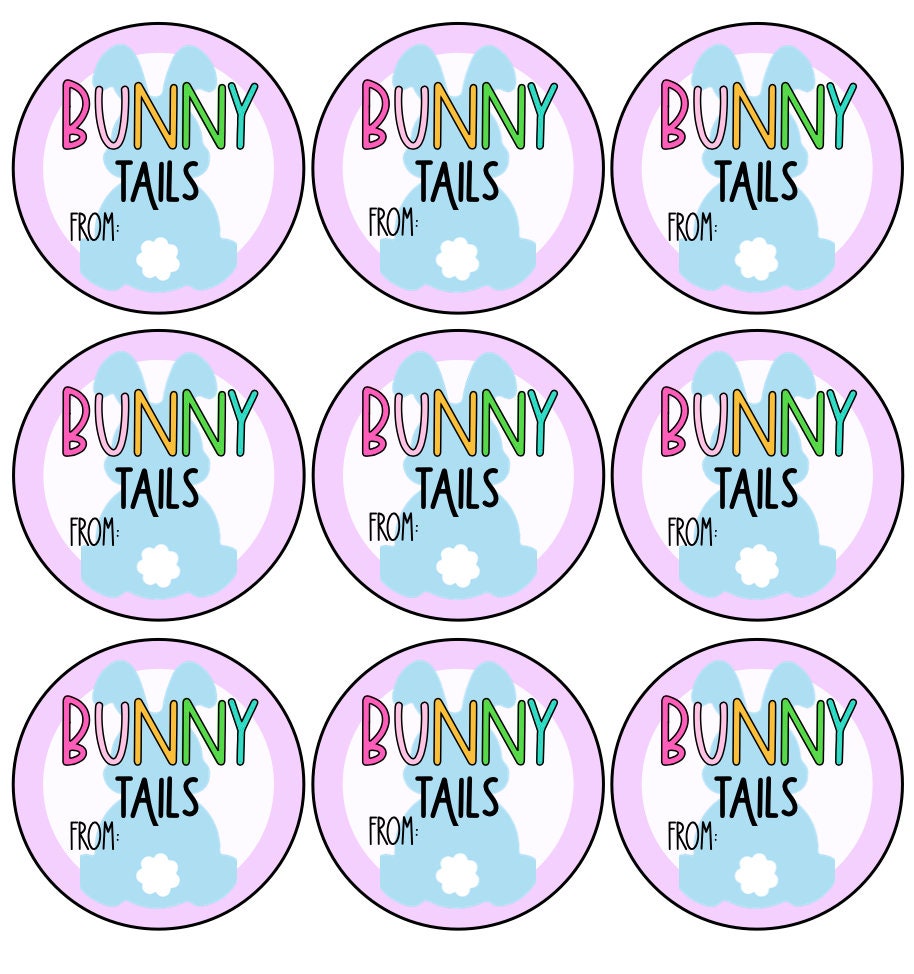 Easter Gift Tags Bunny Tails Cotton Candy Marshmallows - Etsy